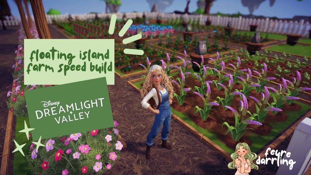 Floating Island Farm Speed Build | Dreamlight Valley Cozy Decor Ideas ...
