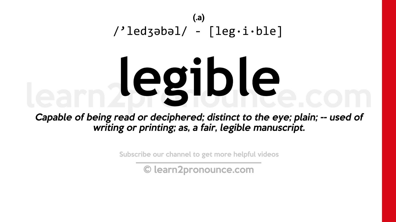 Pronunciation Of Legible Definition Of Legible YouTube pronunciation-of-legible-definition-of-legible-youtube