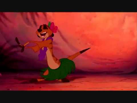 timao e pumba dança da hula!. em portugues - YouTube