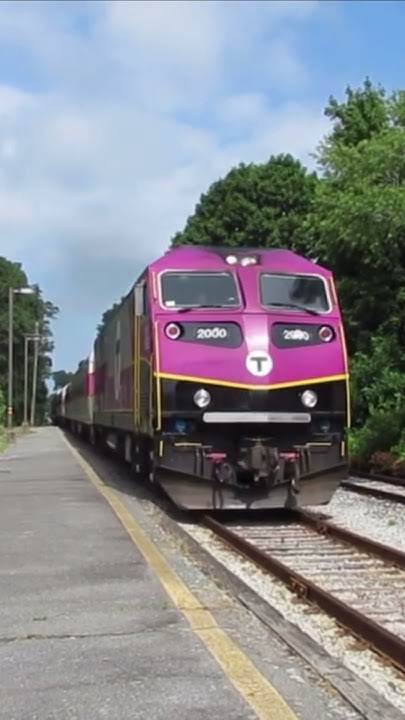 MBTA CapeFLYER through West Barnstable #railfanning - YouTube