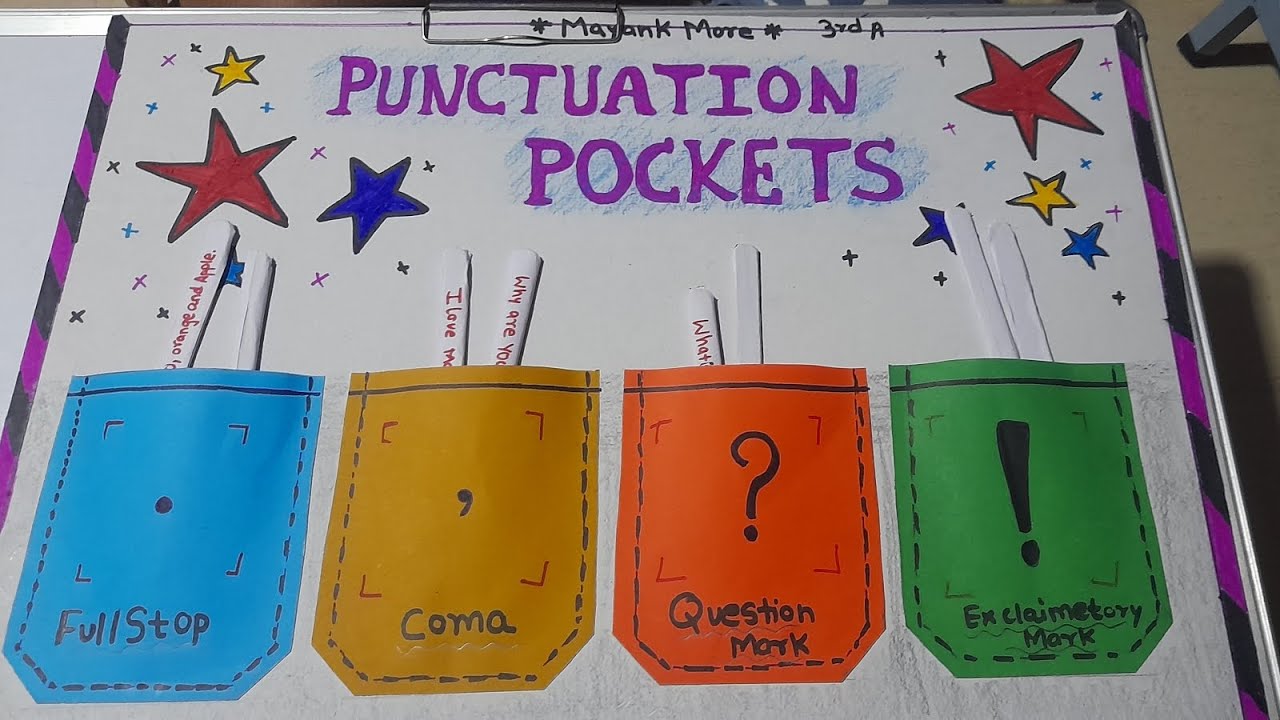 Punctuation Pockets English Grammar project - YouTube