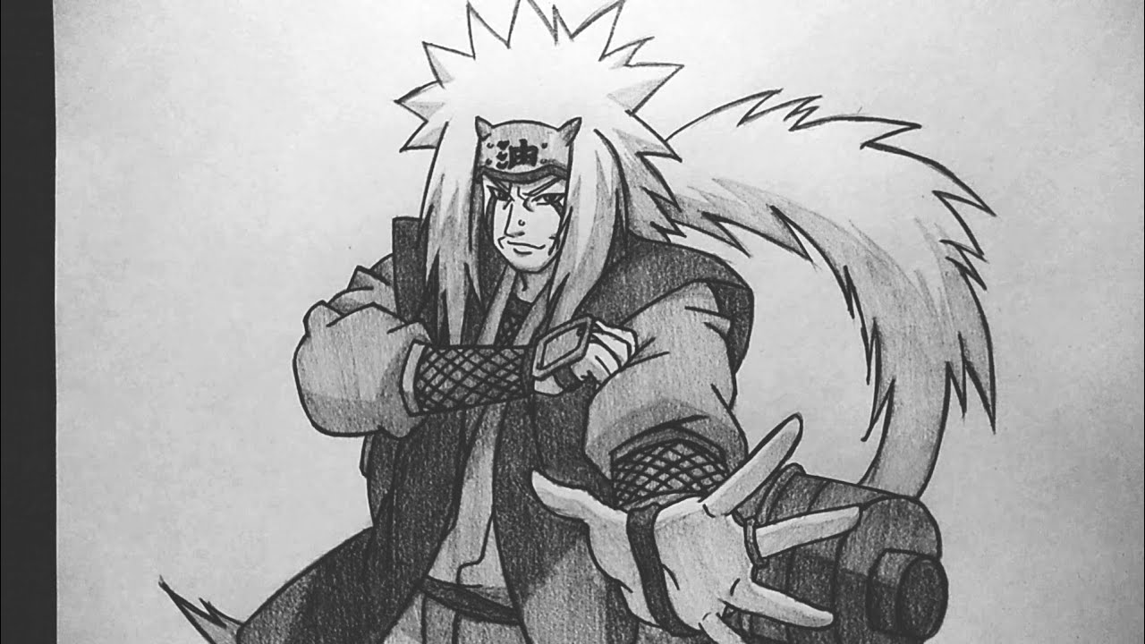How To Draw Jiraiya Sensei From Naruto Shippuden | Step By Step [Easy ...
