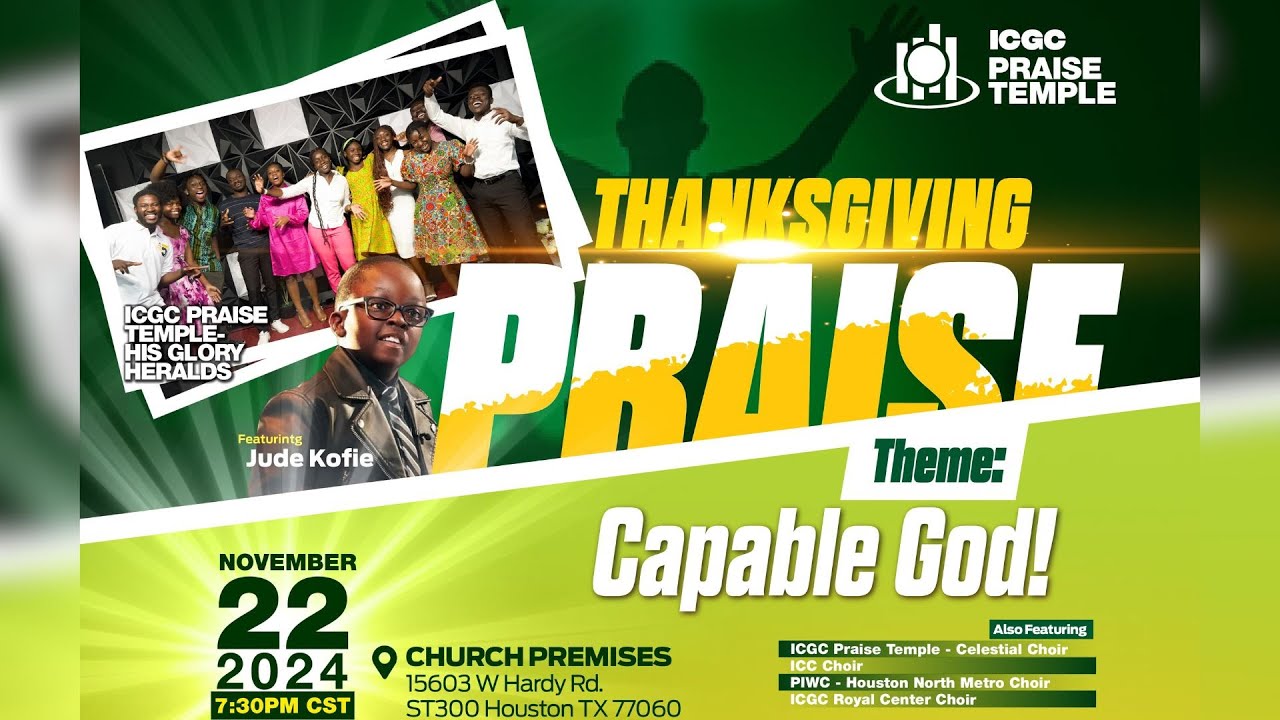 THANKSGIVING PRAISE 2024 #ICGCpraisetempletx #weareICGC - YouTube