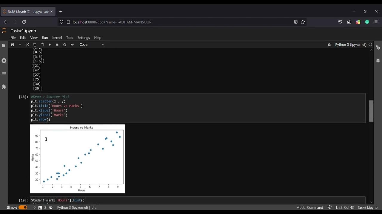 #Task1 : Prediction using Supervised ML Language - Python #GRIPFEBRUARY22 - YouTube