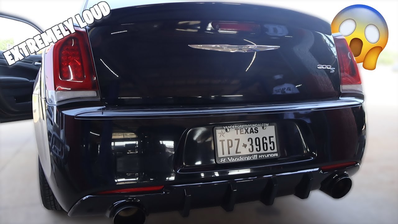INSTALLED 5 INCH BLACK CHROME EXHAUST TIPS ON MY SRT CHRYSLER 300 ...