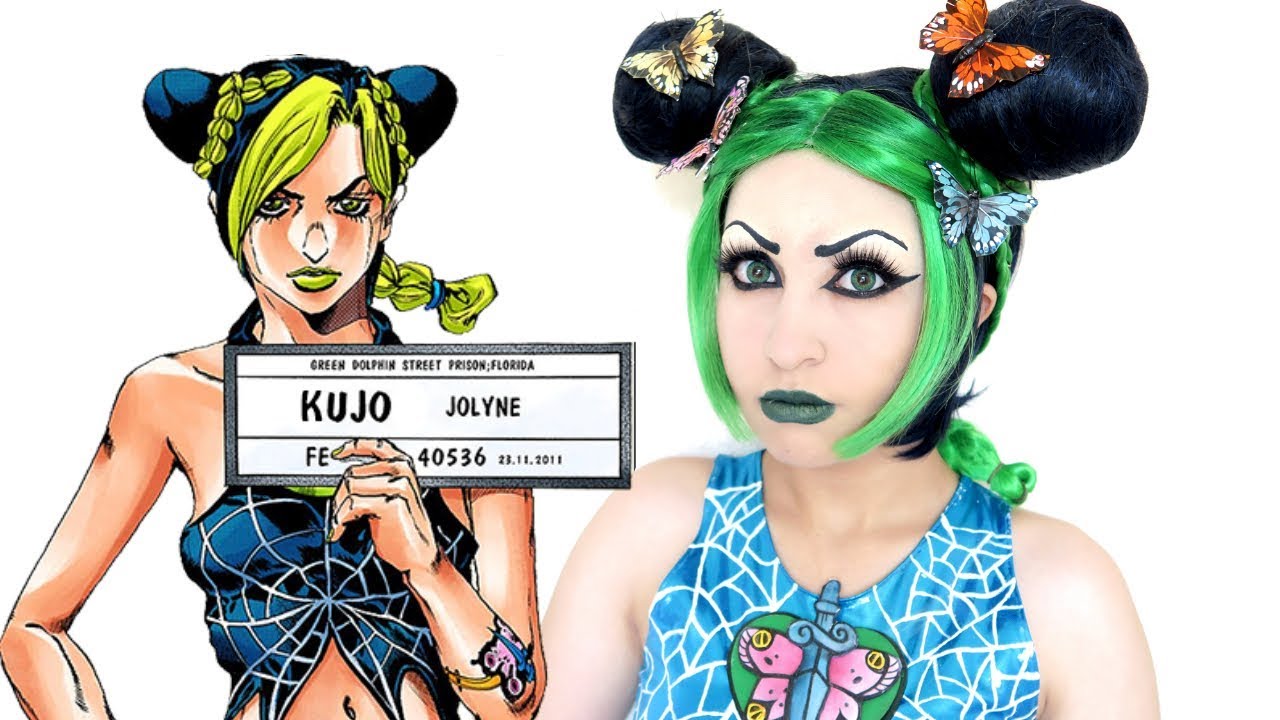 JoJo's Bizarre Adventure jolyne Kujo makeup tutorial - YouTube