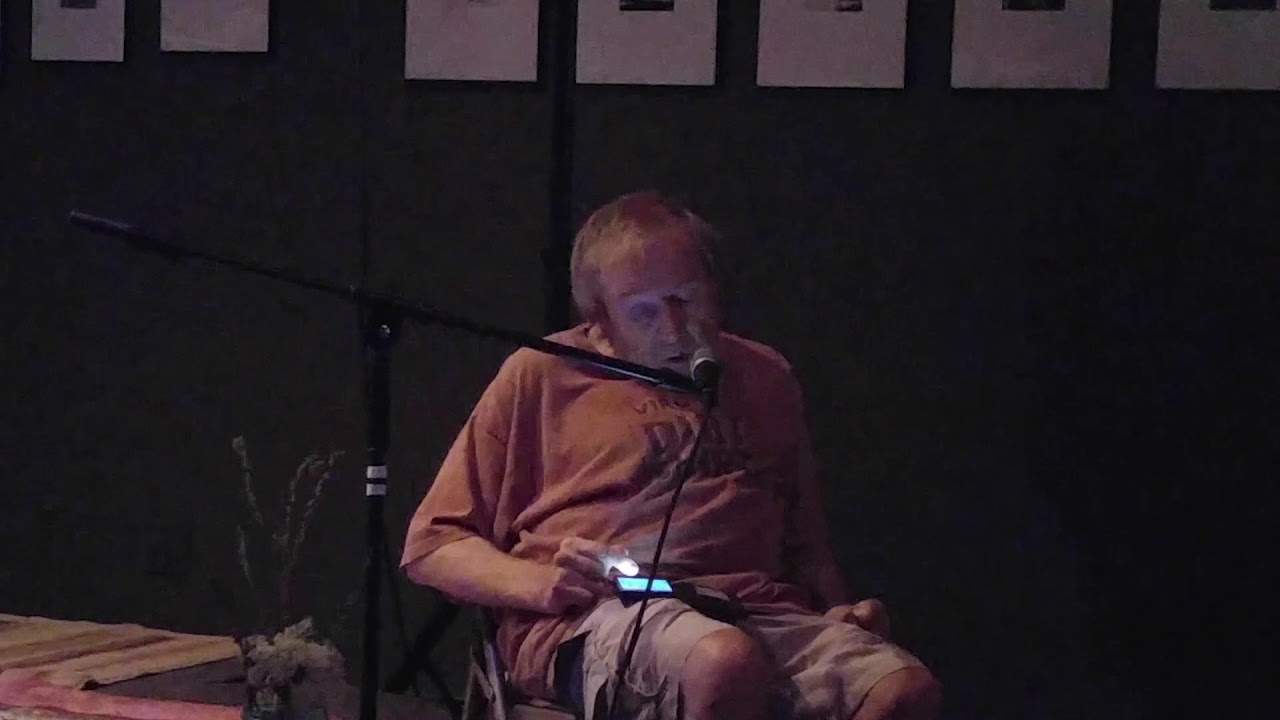 Scott Maness recites original poetry at Open Mic - YouTube