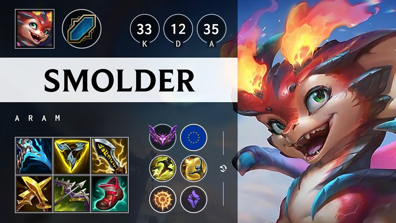 Smolder ARAM: Quadra Kill, Unstoppable - EUW Master Patch 25.S1.1 - YouTube