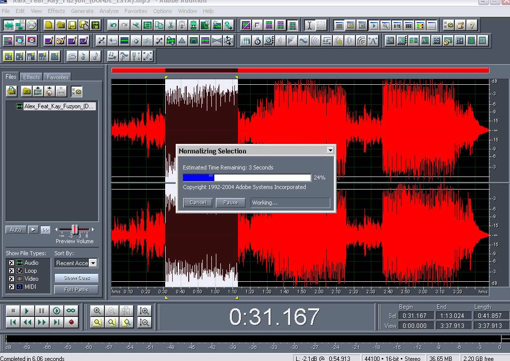 adobe audition normalizacion de audio - YouTube