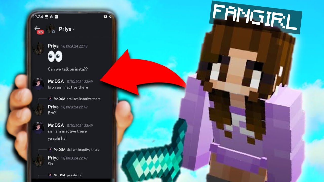 I met a CRAZY FAN GIRL in Minecraft - YouTube