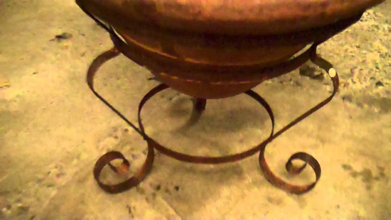 Large roman style fire pot - YouTube