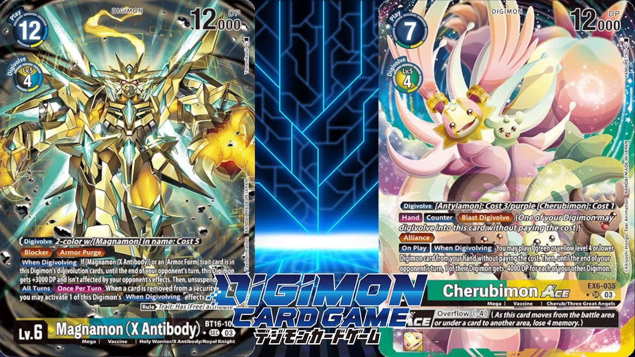 Digimon Card Game Gameplay - Magnamon vs Cherubimon - BT17 - YouTube