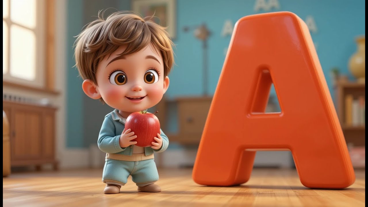 Learn the Alphabet: A - Fun 3D Animated ABC Song for Kids | Educational ...