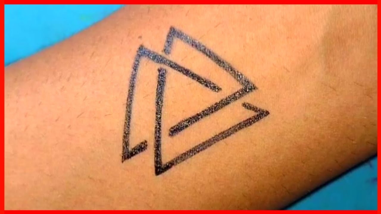 simple tattoo designs for men || making tattoo with pen at home - YouTube