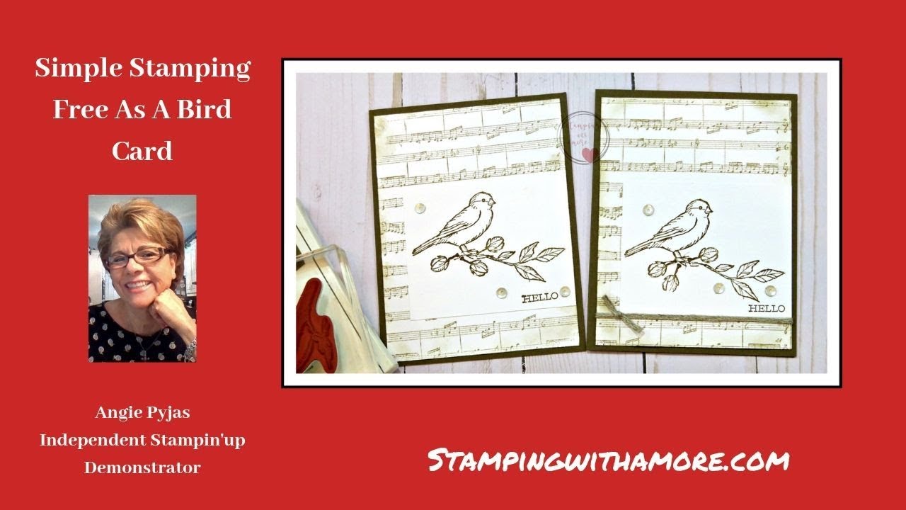 Simple Stamping Card Free As A Bird Card - YouTube