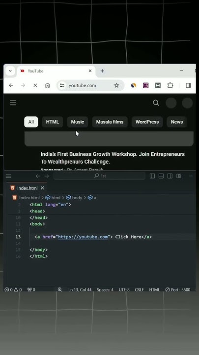 #Part4 of html series|| hyperlink || #shortfeed #shorts #short #trending #treanding #youtube # ...