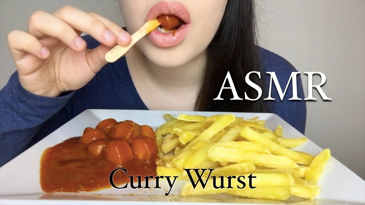 ASMR: Curry Wurst & Fries (GERMAN Food) *No Talking* Eating Sounds ...