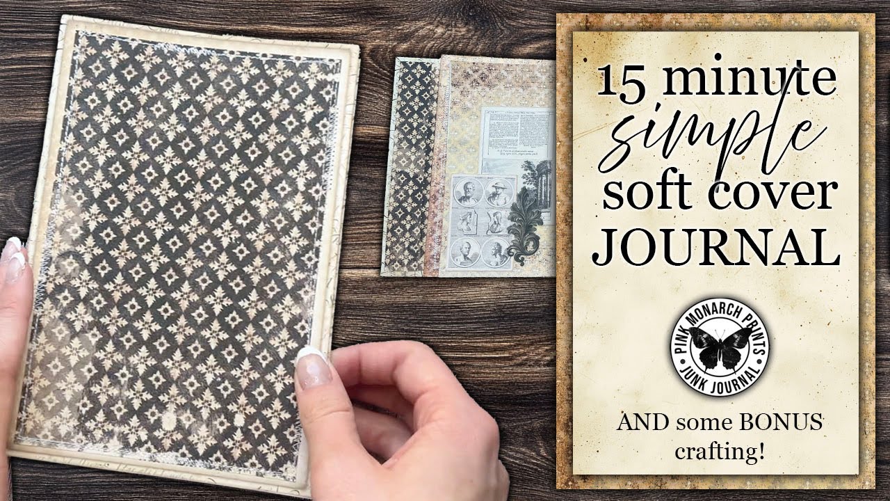 15 Minute SIMPLE soft cover JOURNAL - CRAFT WITH ME - YouTube