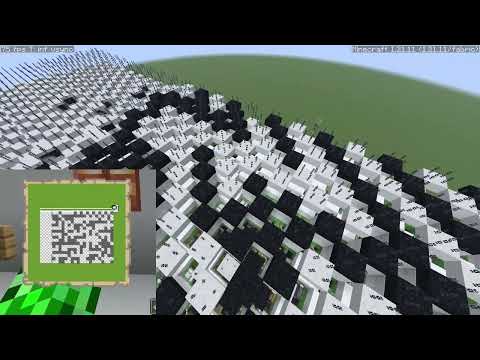 Bad apple animated with redstone on a map