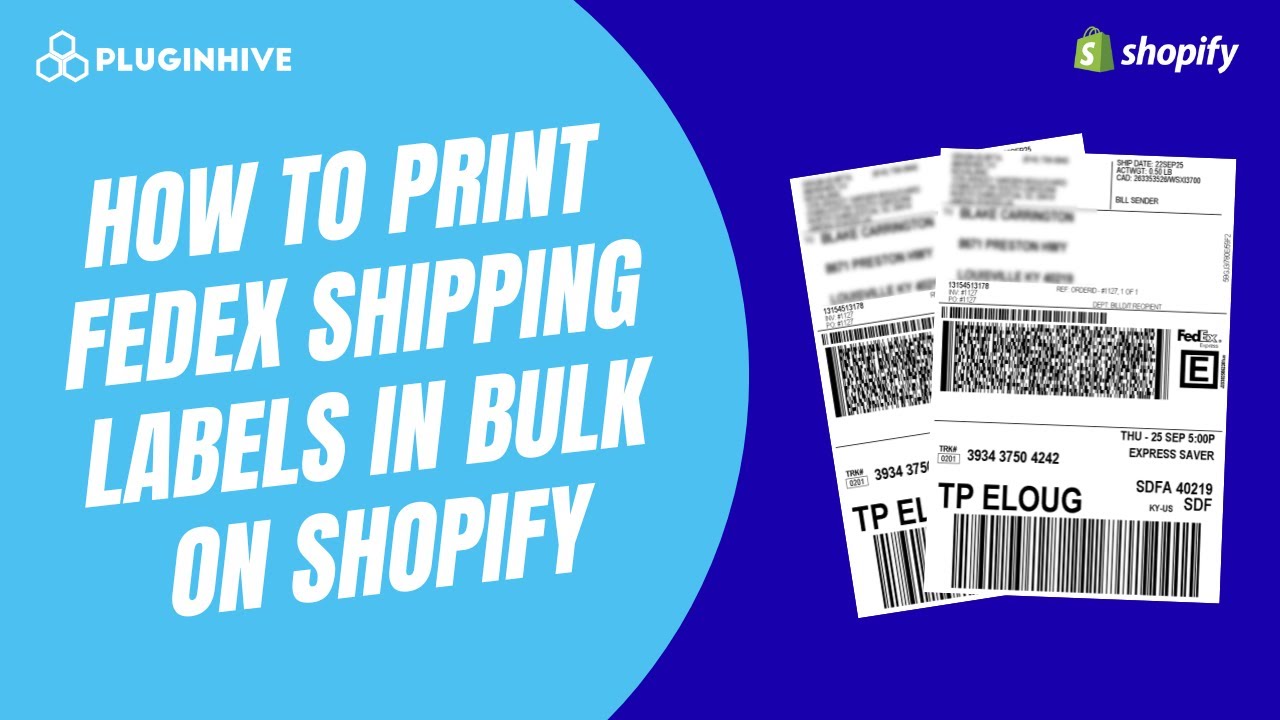 How to Print FedEx Shipping Labels in Bulk on Shopify - YouTube