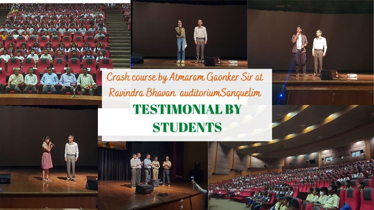 Testimonial video by SSC students, at Ravindra Bhavan Sanquelim. - YouTube
