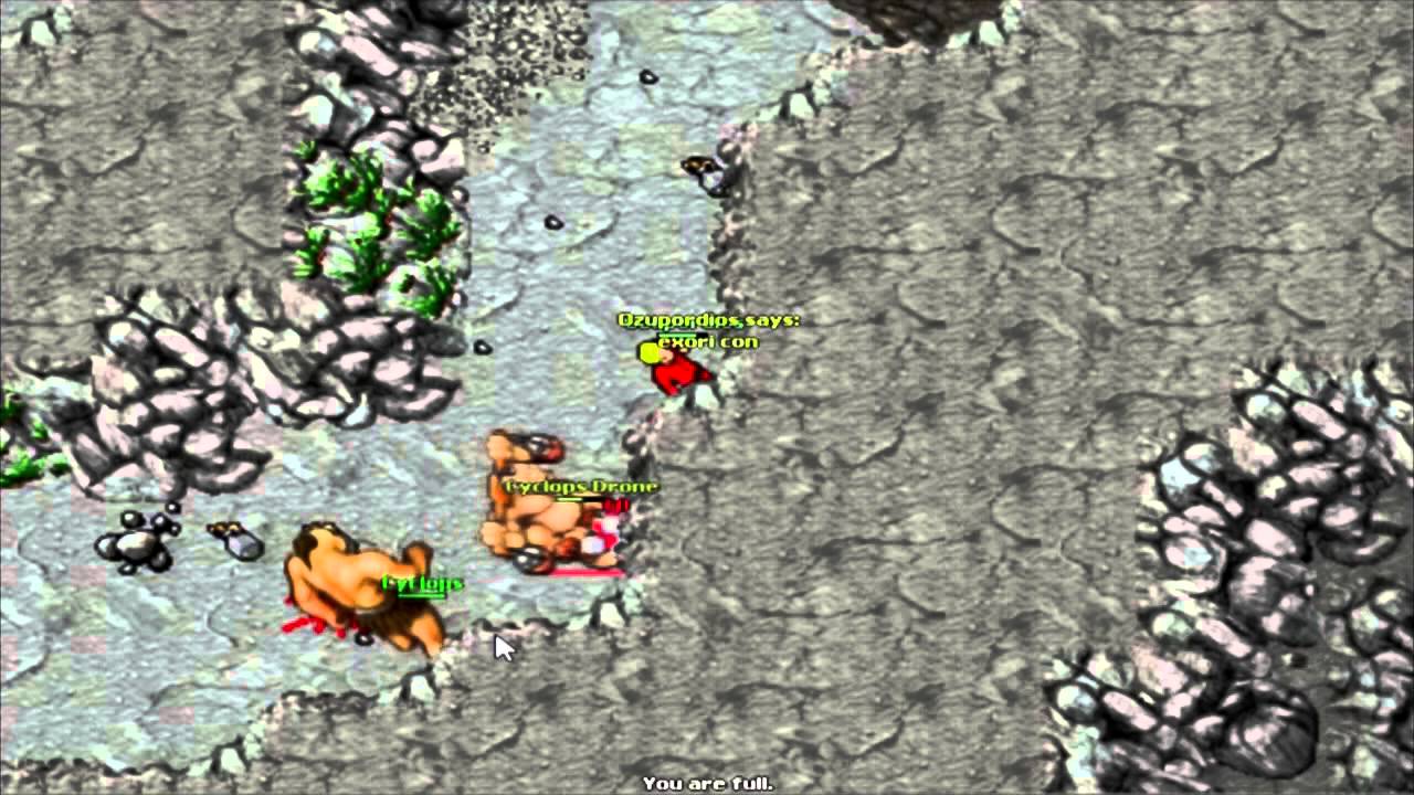 Tibia - zona de caza/hunt place - Mistrock Lvl25/50 - YouTube