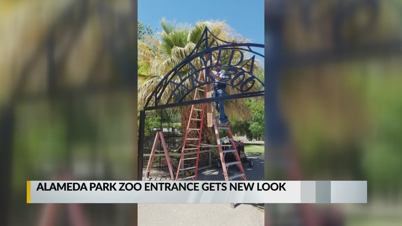 Alameda Park Zoo sign in Alamogordo gets new look - YouTube