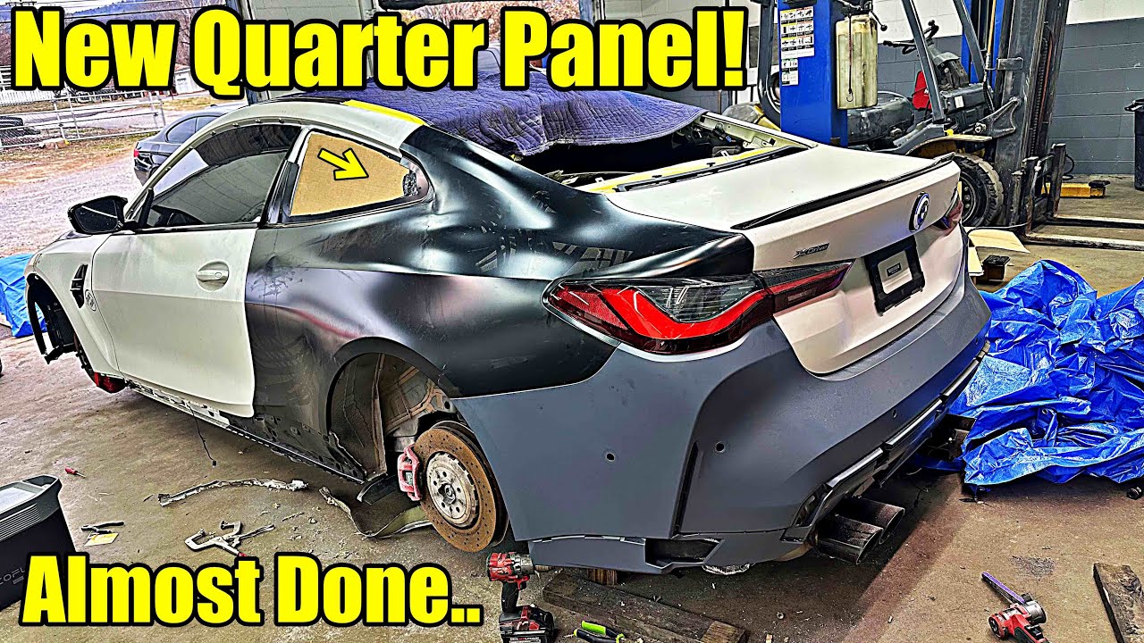 Replacing My Smashed 2023 BMW M4 Quarter Panel - YouTube