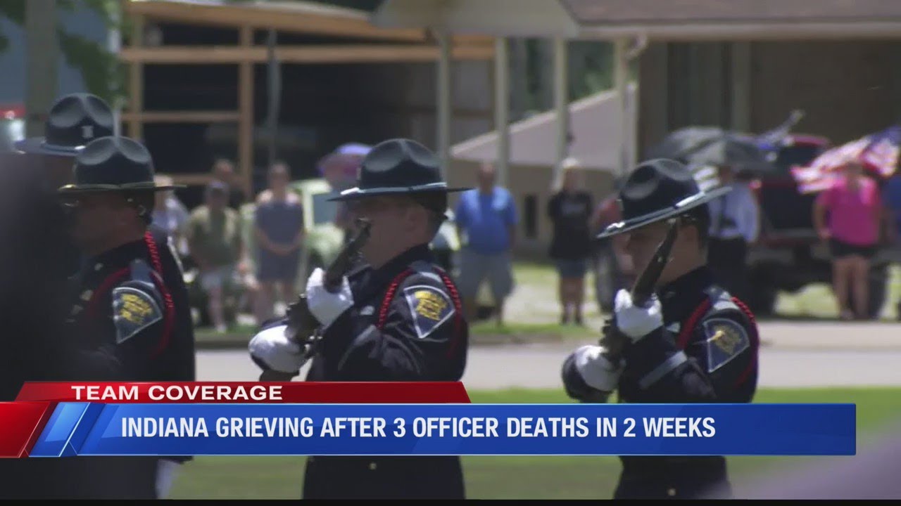 Indiana grieving after 3 officers deaths in 2 weeks - YouTube