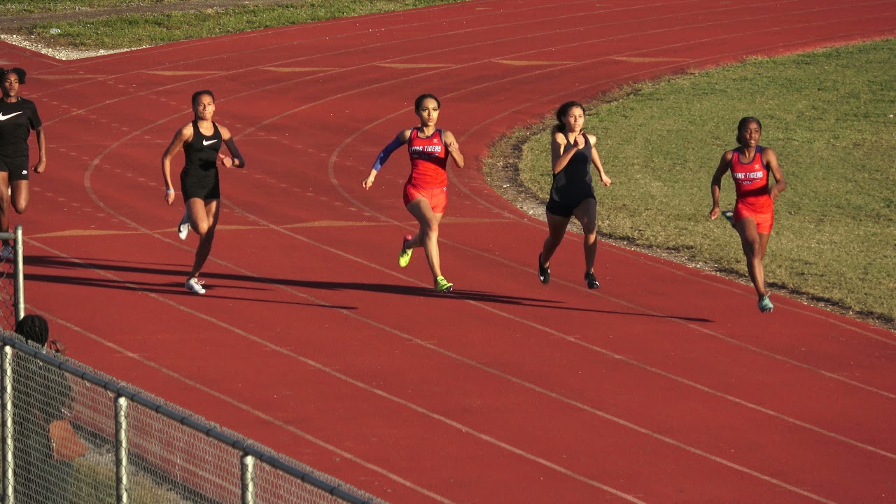 Women's 150 Meters Section 4 Final Red and Black Indoor/Outdoor ...