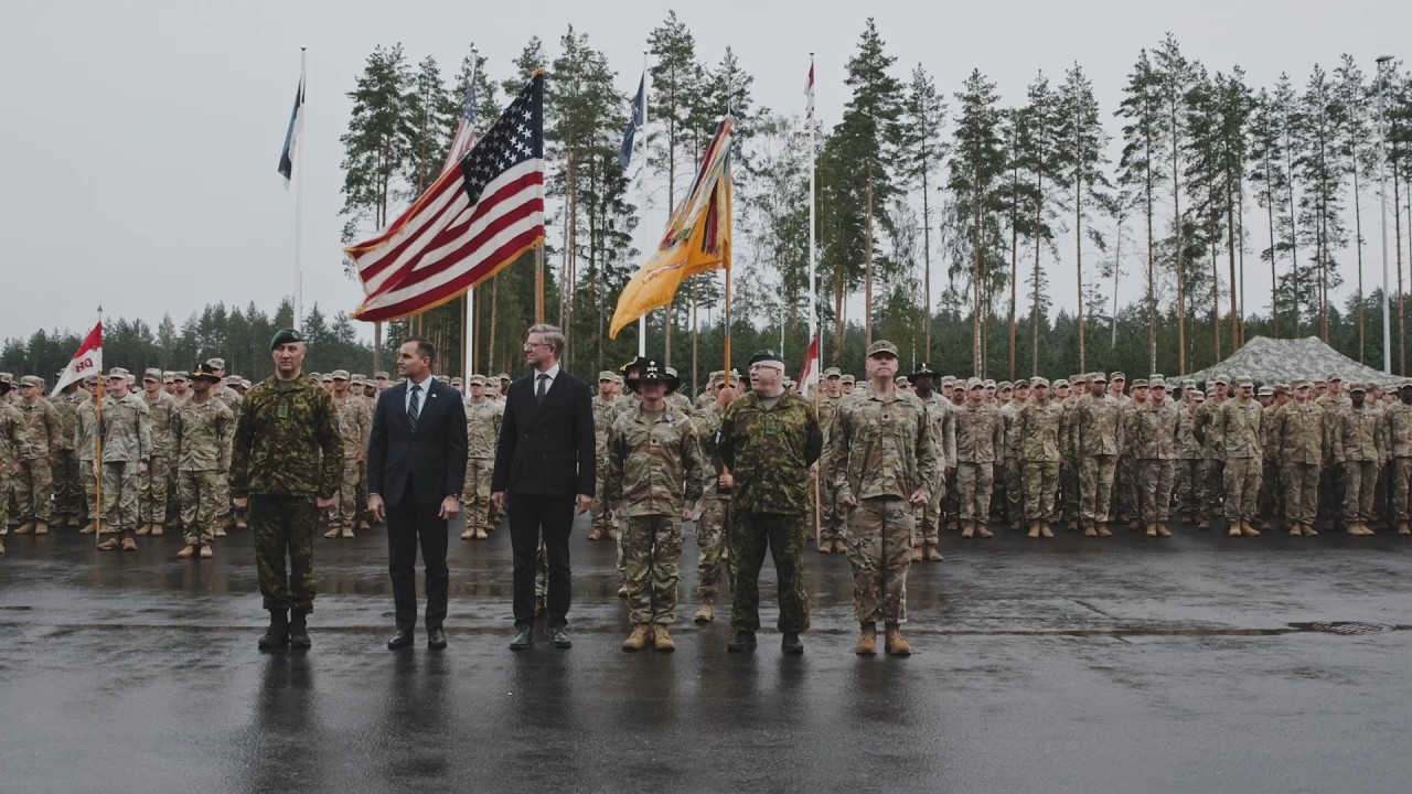 U.S. Army 5-7 Cavalry Soldiers Receive NATO Award in Estonia - YouTube