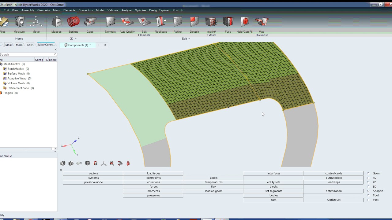 Meshing basic with Hyperworks 2020 - YouTube