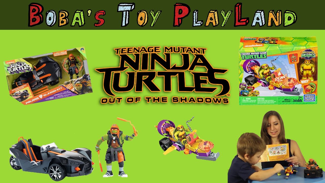 TMNT Michelangelo Polaris Slingshot Mega Bloks Half-Shell Heros Mikey ...
