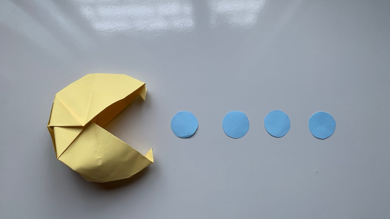 Como Fazer Um Pac-Man De Papel Origami Pac-Man - YouTube