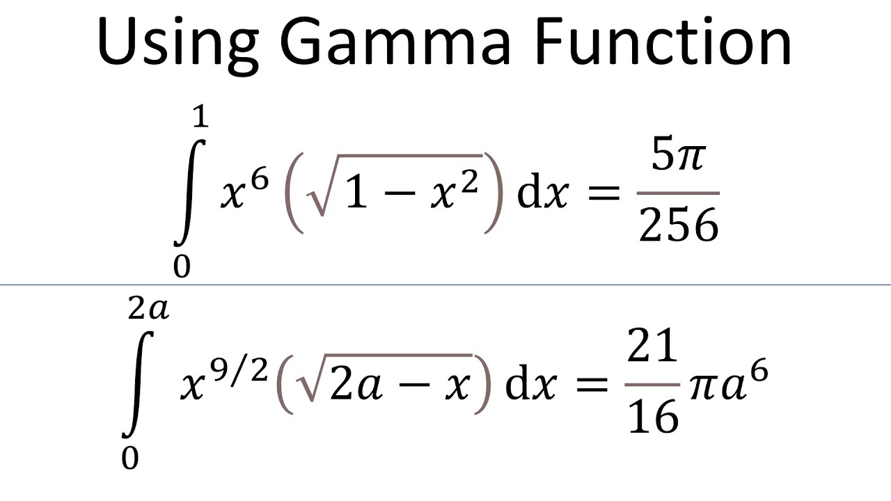 How to evaluate integrals using Gamma Function - Part 2 | Randomized - YouTube