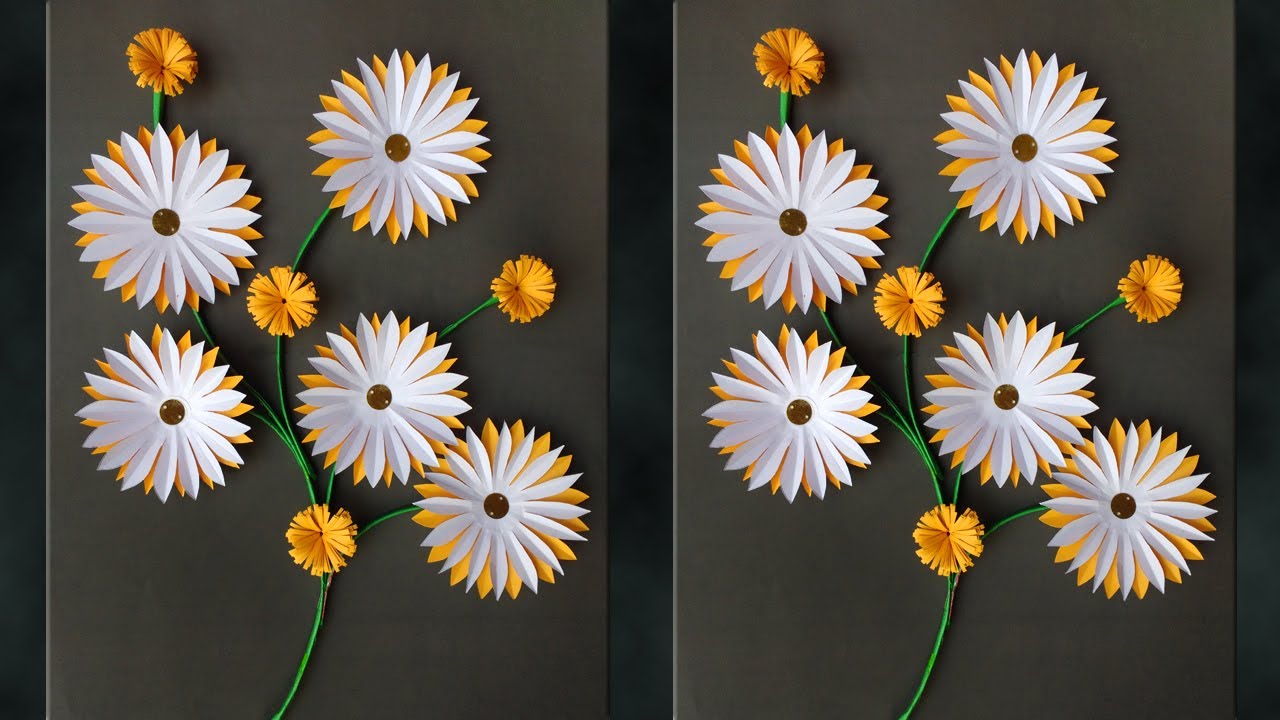 Diy Paper Flowers - কাগজের ফুল বানানো - kagojer Ful Banano- How To Make ...