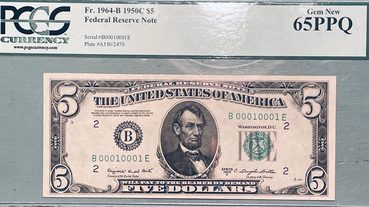 $5 Dollar Bill Paper Money! #money #currency #papermoney # ...