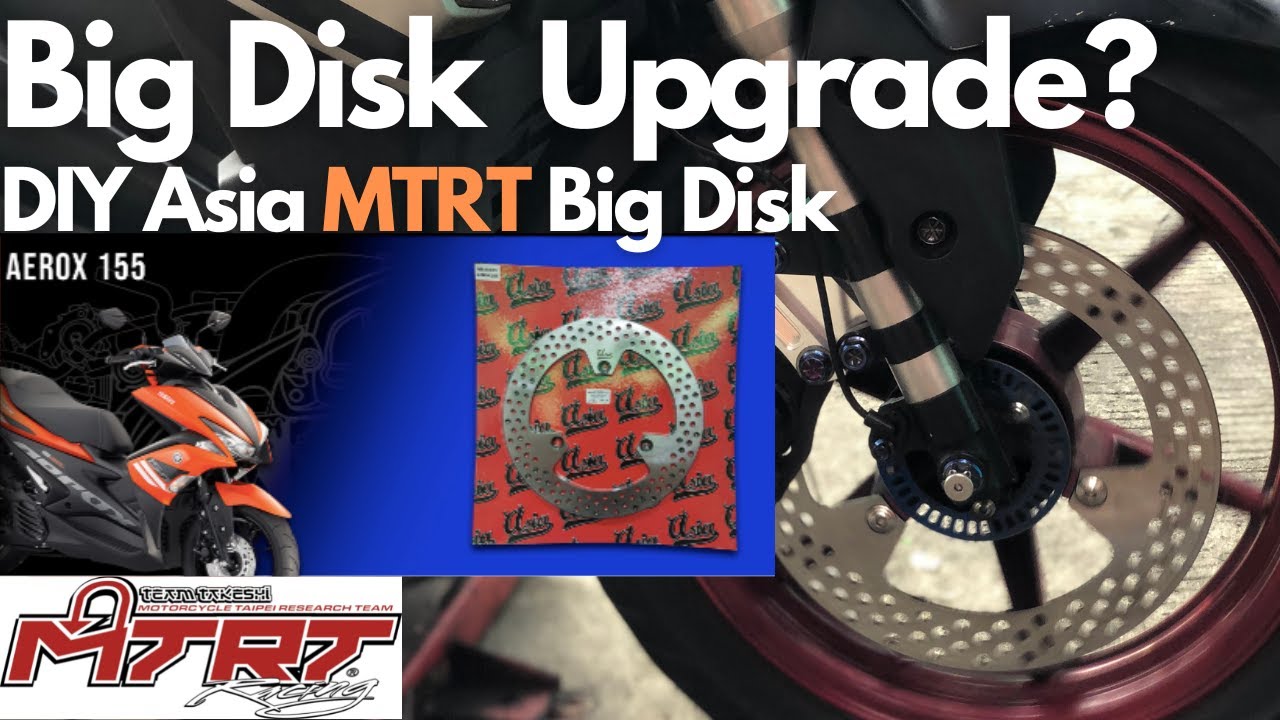 Aerox Disc Brake Upgrade | MTRT ASIA Big Disc install DIY - YouTube