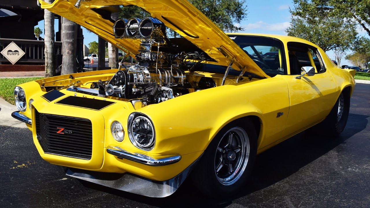 1972 Chevy Z28 Drag Car with Blower (1080p) - YouTube
