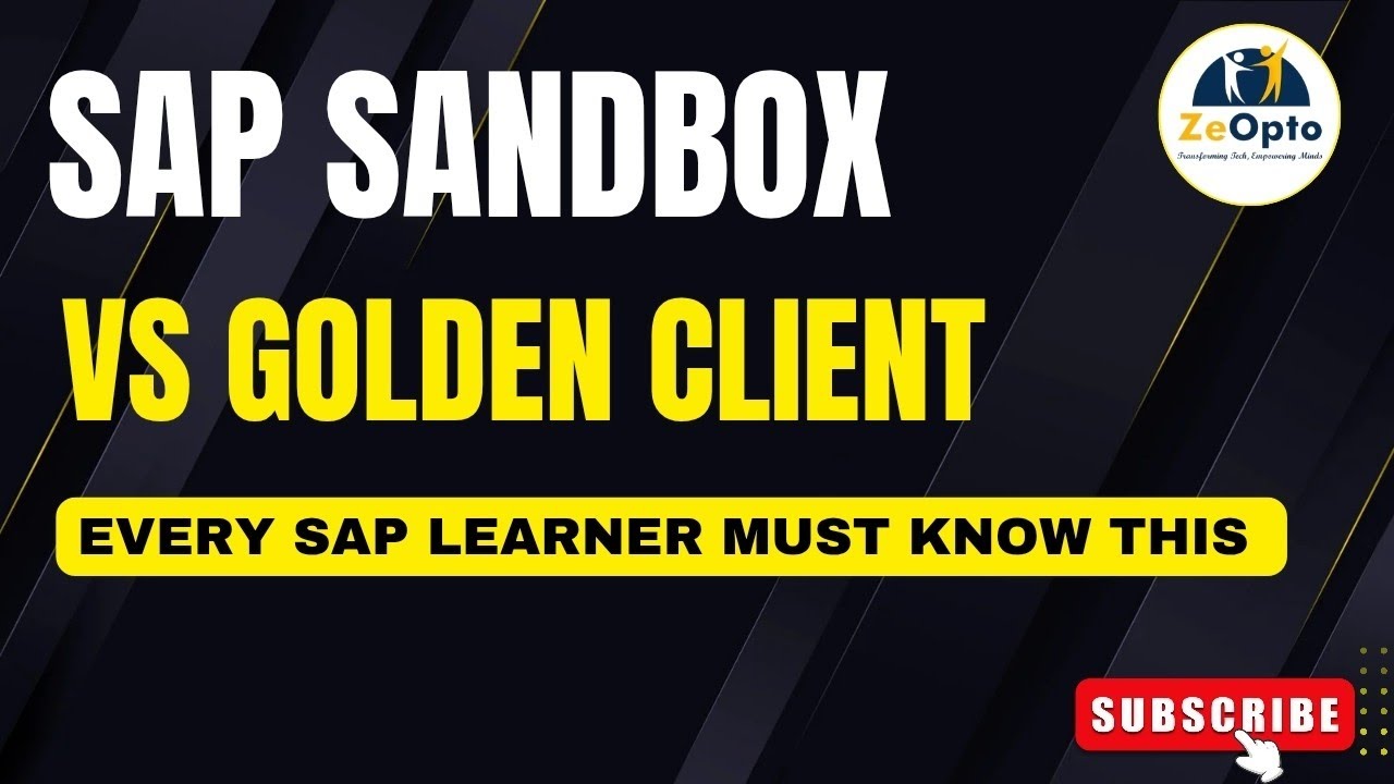 SAP Sandbox vs Golden Client. Know the purpose, difference and use ...