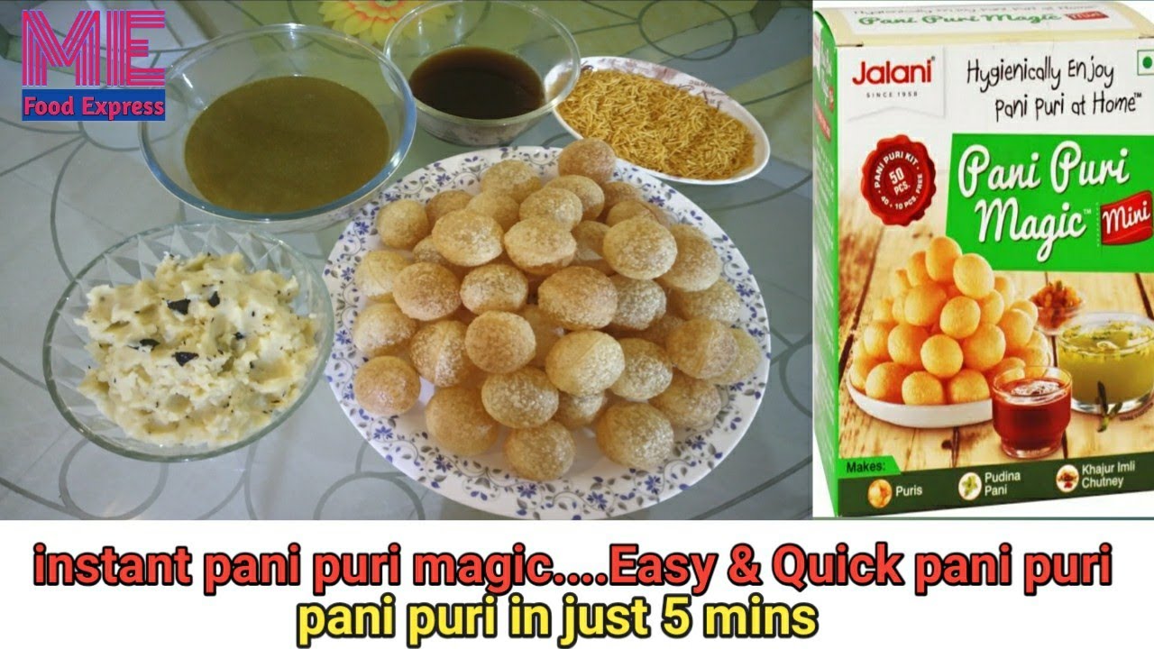 Instant pani puri magic | EASY & QUICK PANI PURI | Pani puri packet ...