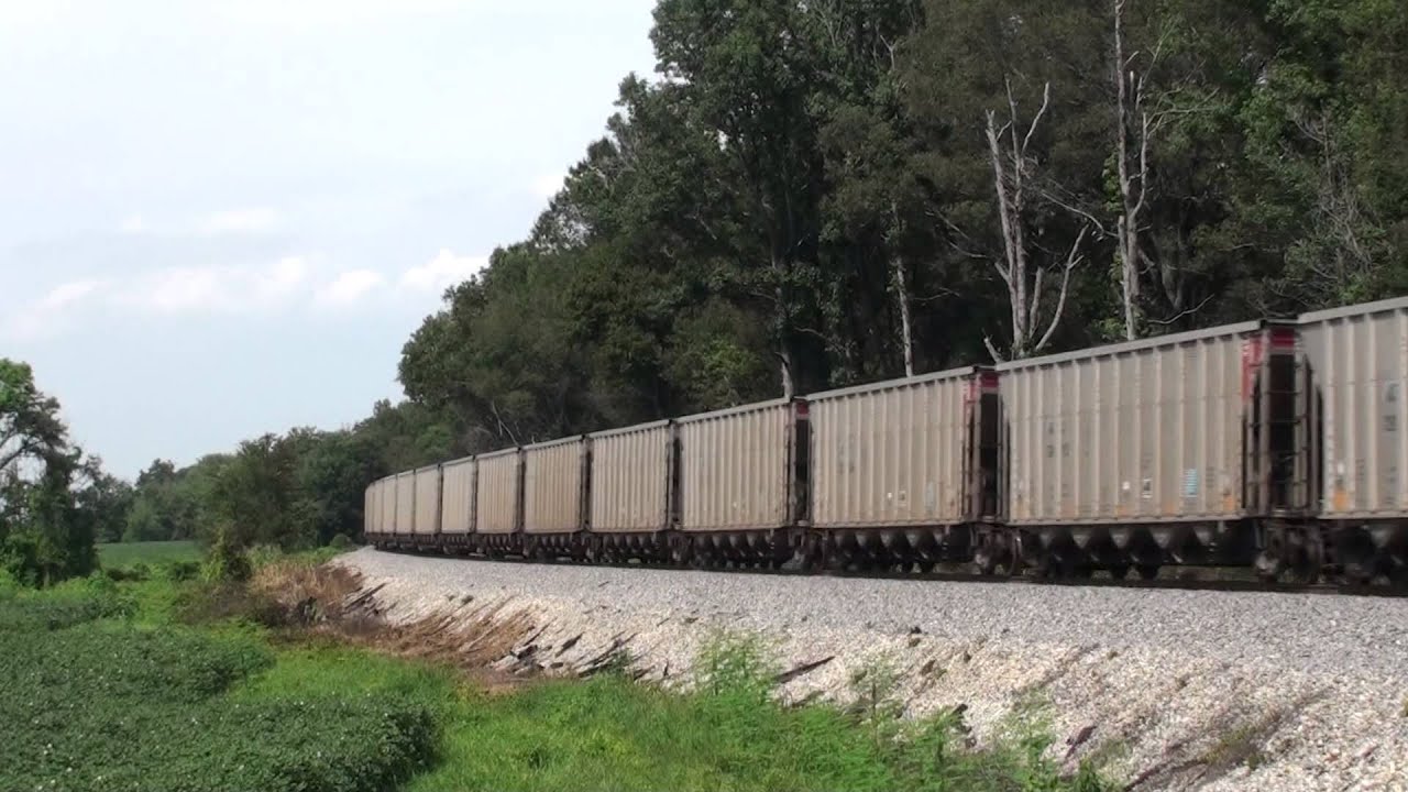 IC SD70 #1012 leads a coal train at Bee Lake, Mississippi - YouTube