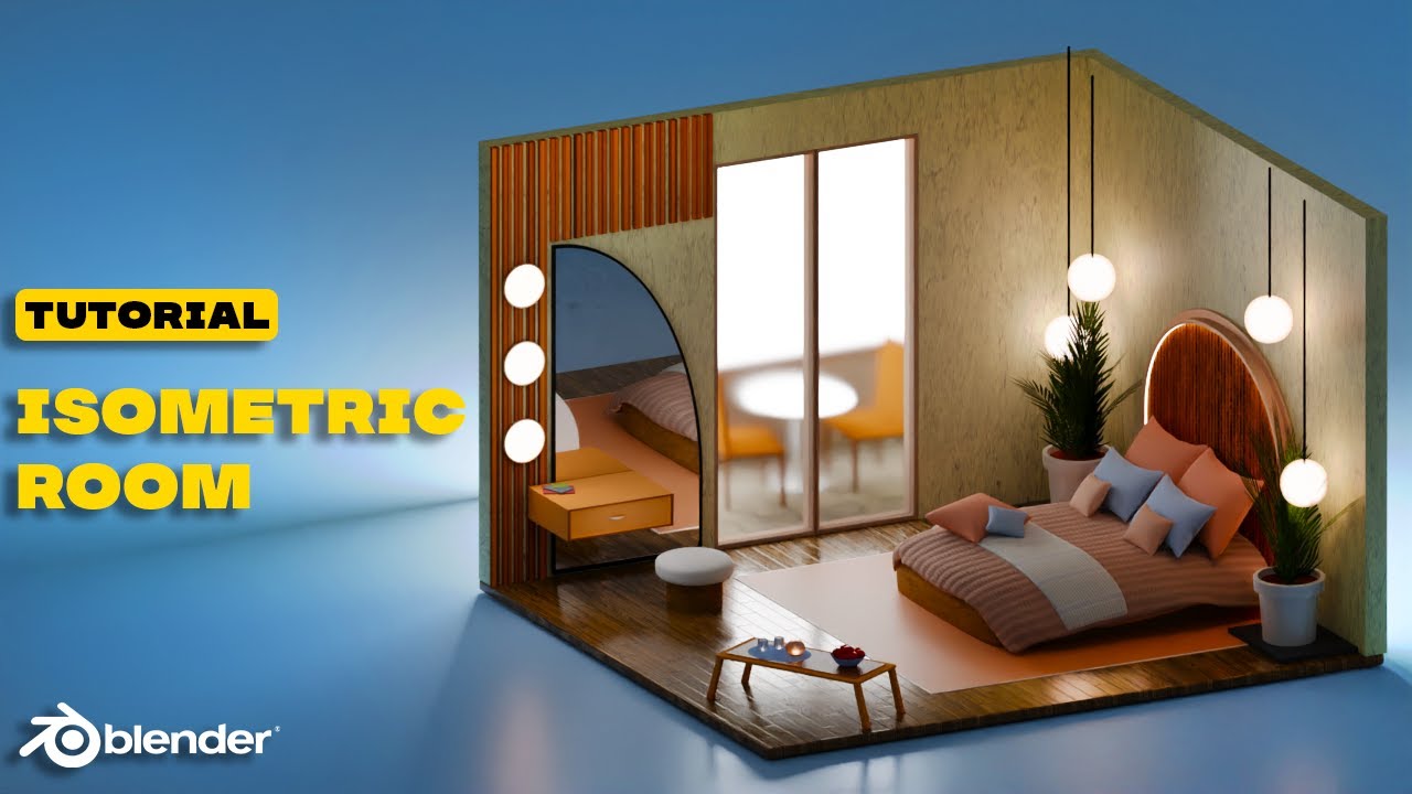 Stylized Isometric Bedroom! Tutorial in Blender for Beginners! - YouTube