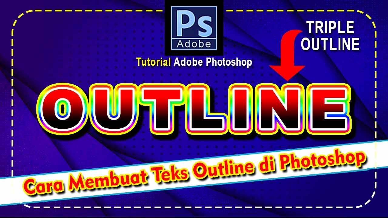Cara Membuat Teks Outline di Photoshop - YouTube