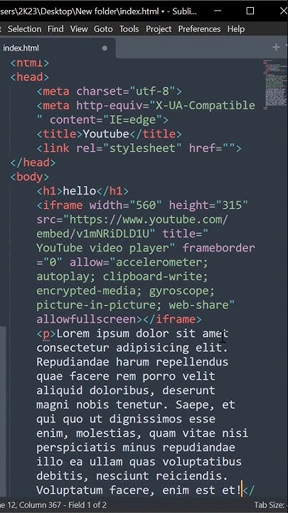 Youtube Video add Website | Website Video add | Html iframe - YouTube