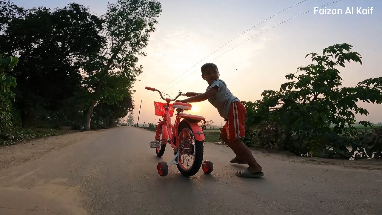 First Time Riding a Bike on the Road: Faizan Bike Learning Journey ...