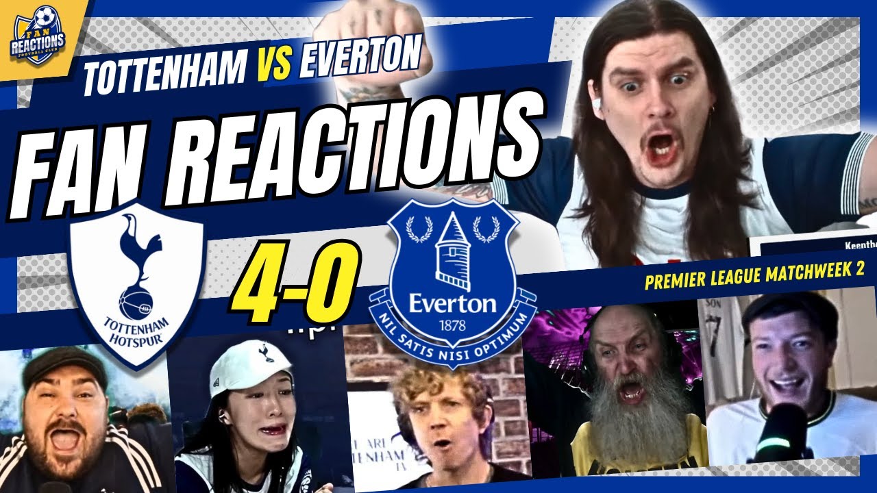 TOTTENHAM FANS REACTION TO TOTTENHAM 4-0 EVERTON | 24/25 PREMIER LEAGUE ...