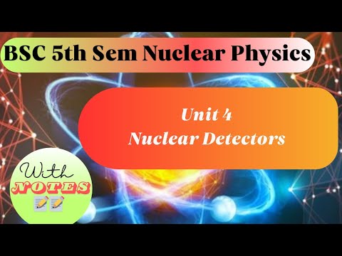 ||Unit -4 Nuclear Physics|| Nuclear Radiation Detectors||BSC 5th ...