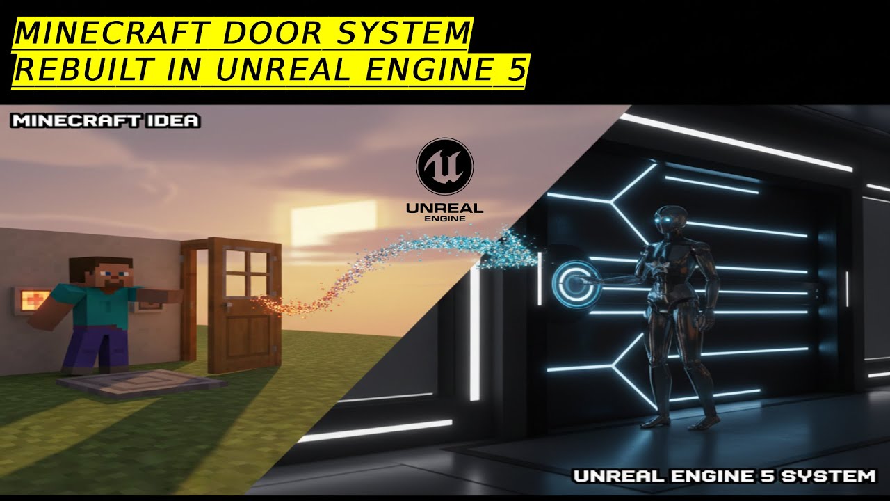 From Minecraft to Unreal Engine 5 | Interactive Door System Tutorial ...