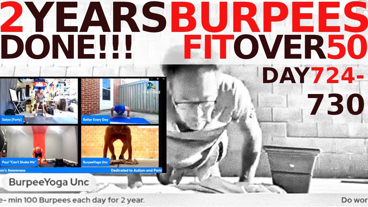 2 Years Burpee Challenge DONE! Fit over 50 1000 days burpees challenge ...